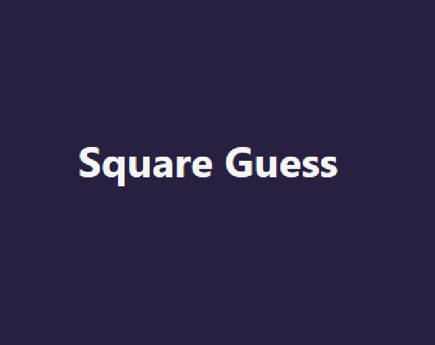 Square Guess - Play Square Guess On Foodle